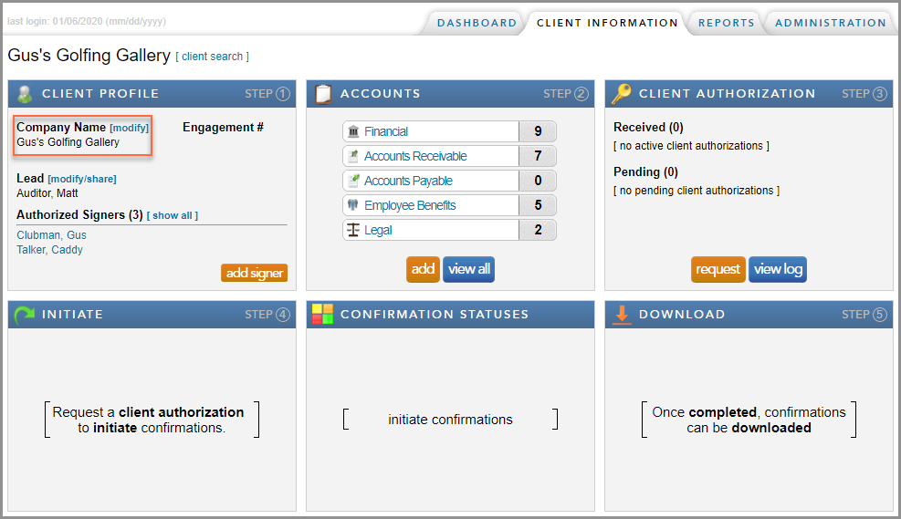 How do I change the name of a client company?