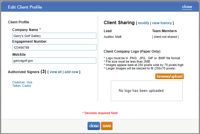 How do I change the name of a client company?