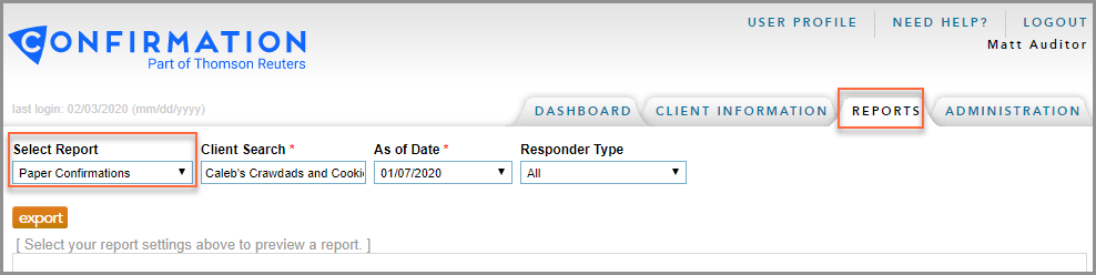 Can I print out the paper confirmations I initiated?