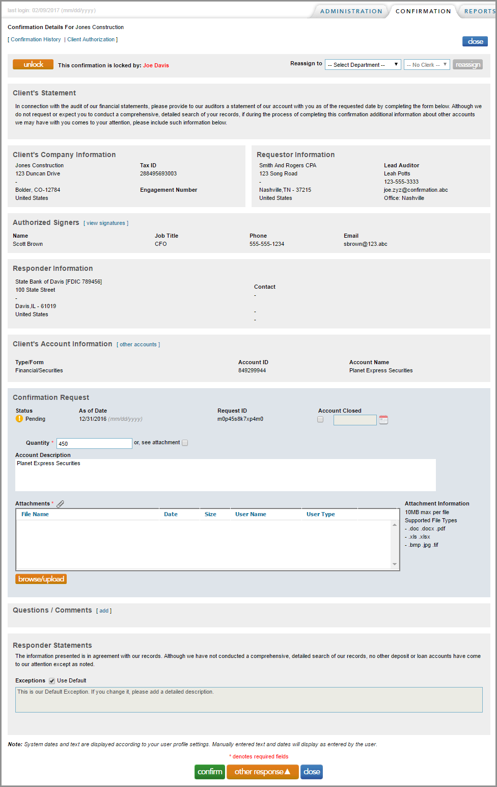 What is a Securities form?