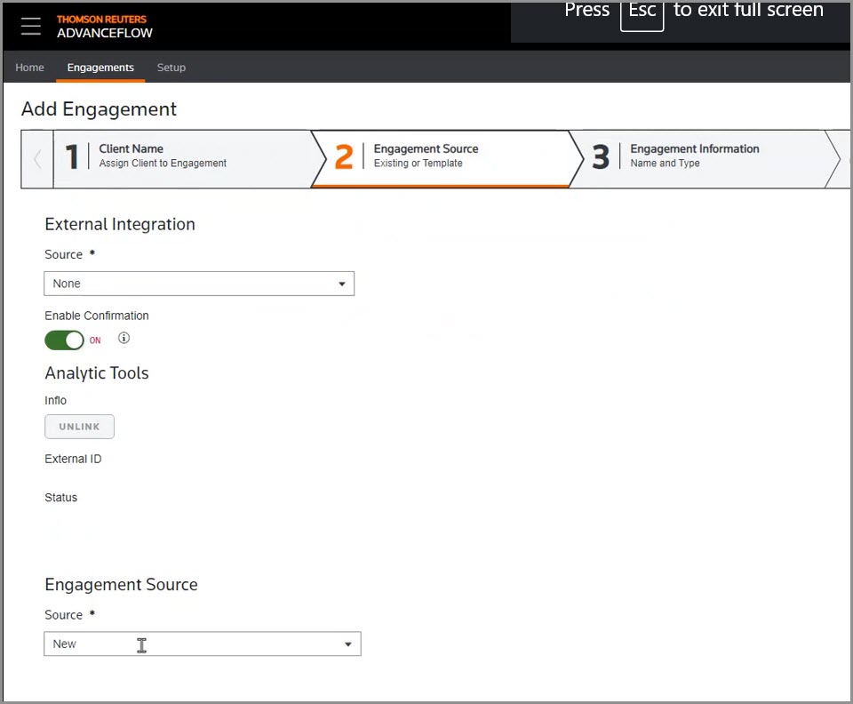 Using Confirmation with AdvanceFlow