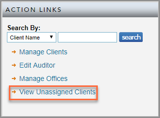 How can I look for unassigned clients?