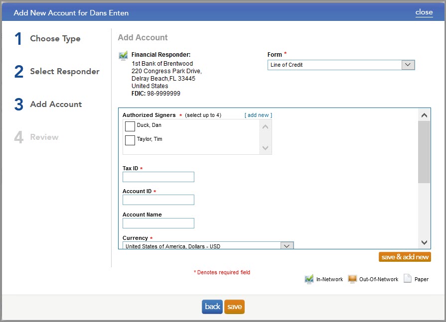 What is a Line of Credit form?