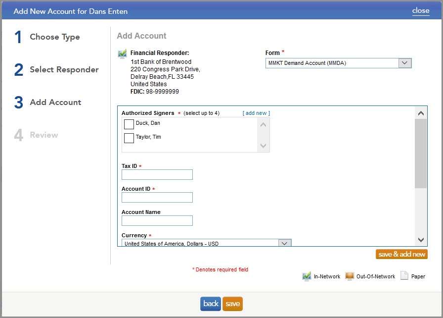 What is a MMKT Demand Account (MMDA) form?