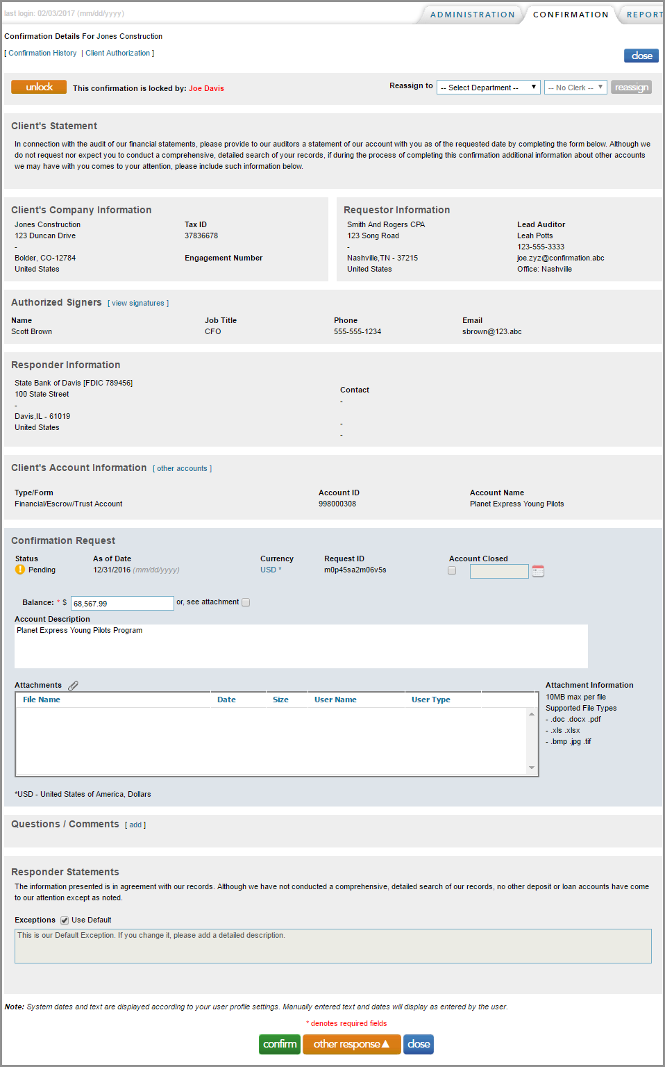 What is an Escrow/Trust Account form?
