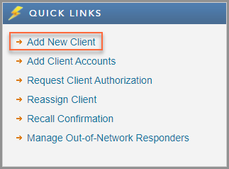 Step 1 - Adding New Clients