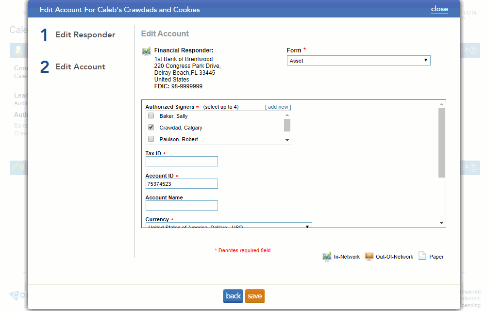 How do I edit a client's account?