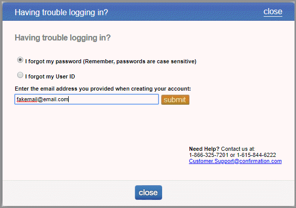How do I reset my password or User ID?