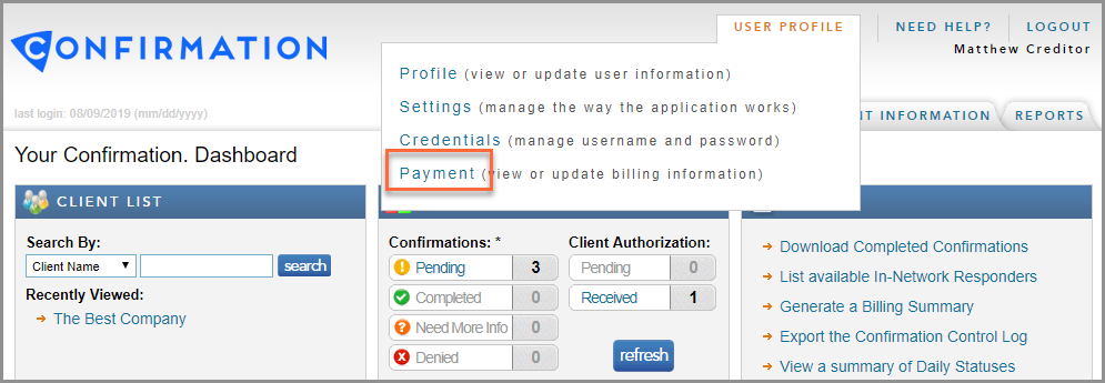 How do I update credit card/billing information?